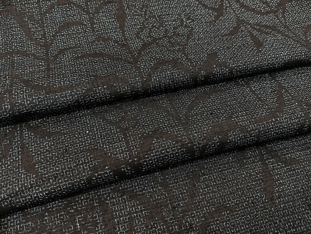 平和屋着物●本場結城紬　重要無形文化財　100亀甲　草花文　正絹　逸品　BAAT0886yc