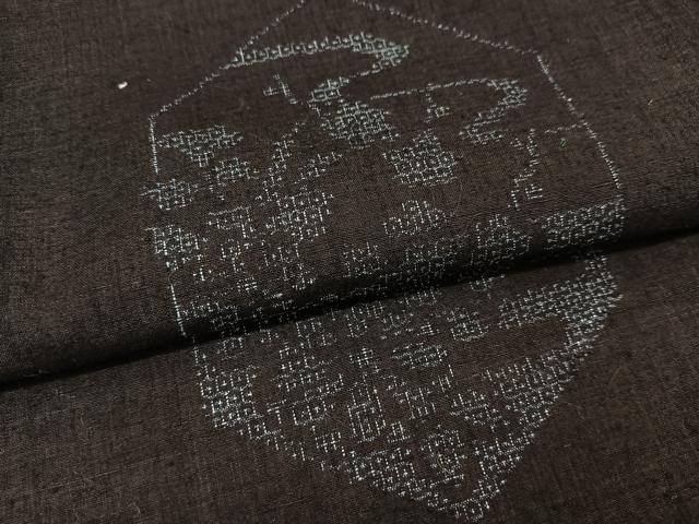 平和屋着物●本場結城紬　重要無形文化財　100亀甲　飛び亀甲　亀甲風景花文　正絹　逸品　BAAT0903yc