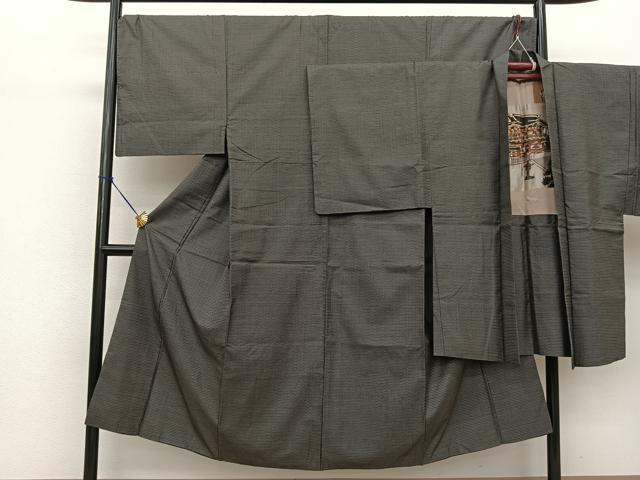 平和屋着物●男性　本場大島紬　アンサンブル　100亀甲　総詰め　正絹　逸品　BAAT0943yc