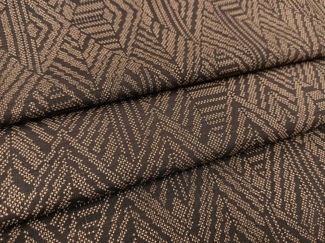 平和屋着物●本場大島紬　9マルキ　幾何学文様　正絹　逸品　BAAT0944yc