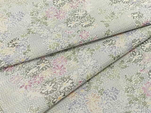 平和屋着物●本場大島紬　7マルキ　花尽くし　正絹　逸品　BAAT0969yc