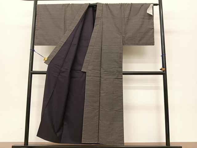 平和屋着物○男性 本場大島紬 アンサンブル 幾何学文様 ほていや扱い