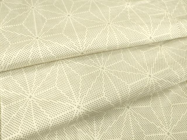 平和屋着物▽本場大島紬　白大島　単衣　9マルキ　麻の葉文　正絹　逸品　DAAS0564az