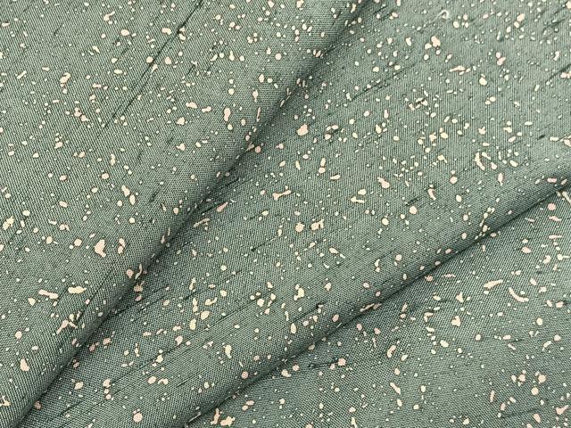 平和屋着物●石川県指定無形文化財　牛首紬　白山工房　手織り　霞文　正絹　逸品　BAAT6672hv