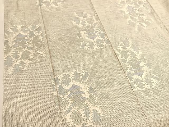 平和屋着物●本場大島紬　9マルキ　樹林風景文　正絹　逸品　BAAT6693hv