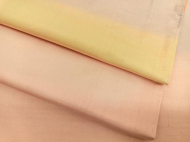 平和屋着物●紅花紬　米沢　霞文　正絹　逸品　未使用　BAAT6730hv