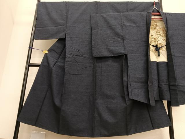 平和屋着物●男性　紬　アンサンブル　霞文　正絹　逸品　BAAT6738hv