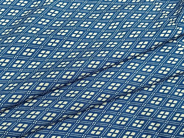 平和屋着物▽小紋　単衣　菱文　洗える着物　AAAV5262mf