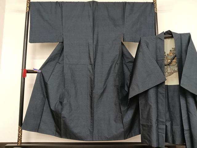 平和屋着物●男性　本場大島紬　アンサンブル　100亀甲　総詰め　正絹　逸品　AAAU4395np