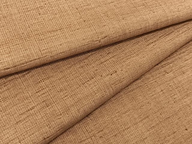 平和屋着物▽上質な紬　単衣　色無地　銀煤竹色　正絹　逸品　BAAT9080yc