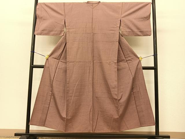 平和屋着物○上質な色無地 鴇浅葱色 お召縮緬 正絹 逸品 CAAX4488ut