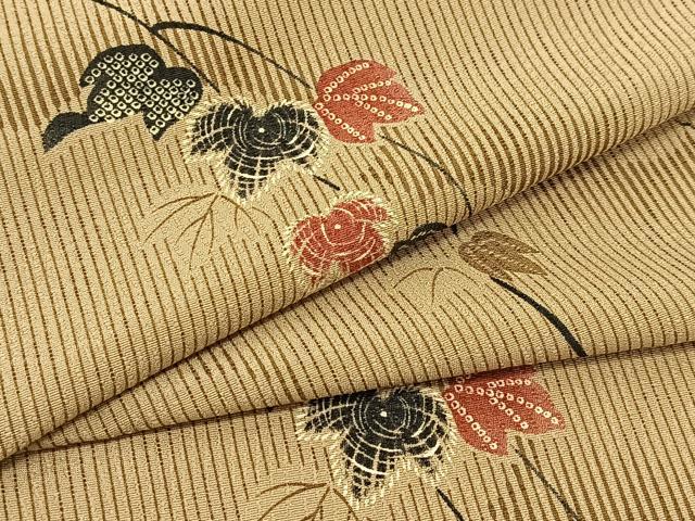 平和屋着物▽小紋　単衣　蔦の葉文　洗える着物　BAAT9115yc