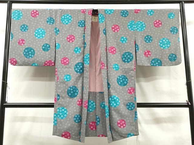 平和屋着物＃ONWARD組曲　羽織　花丸文　ロング丈　洗える着物　CAAR9187id