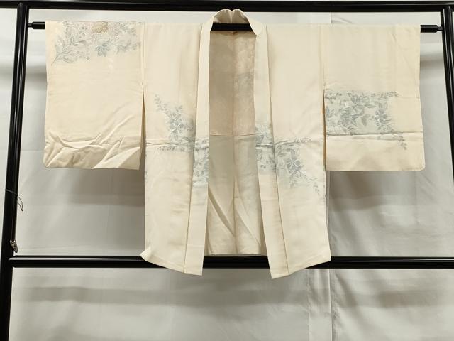 平和屋着物＃羽織　草花地紋　金銀糸　正絹　逸品　CAAR9184id