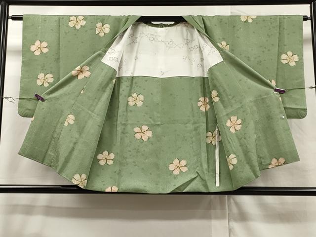 平和屋着物＃道行コート 舞桜文 正絹 逸品 CAAT5601id