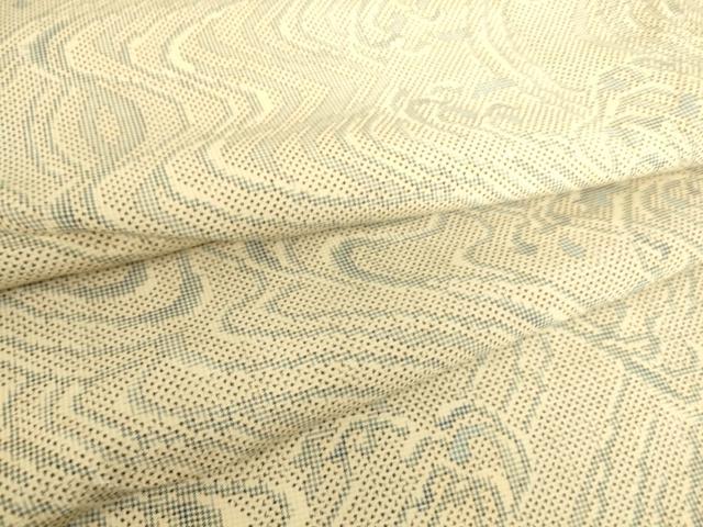 平和屋着物▽本場大島紬　単衣　7マルキ　流水文　正絹　逸品　DAAS0747az