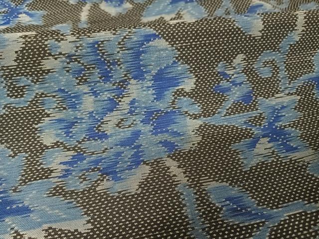 平和屋着物●本場大島紬　花唐草文　正絹　逸品　AAAV9122np