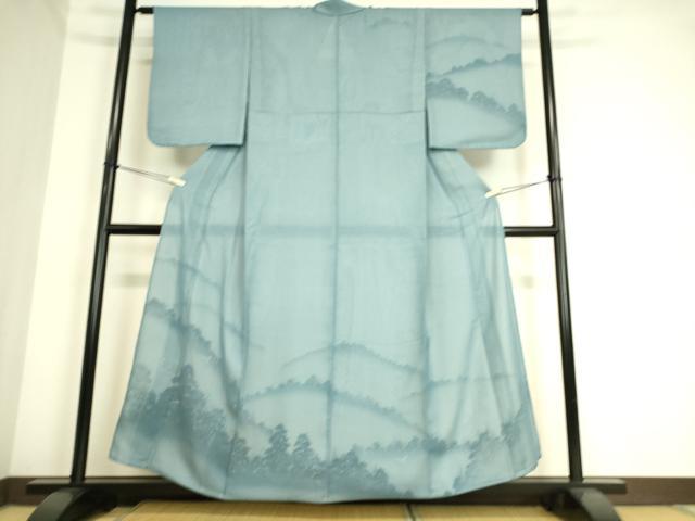 平和屋着物▽訪問着　無双　紗袷　紗×絽　飛鳥樹林文　さが美扱い　正絹　逸品　DAAS0996az