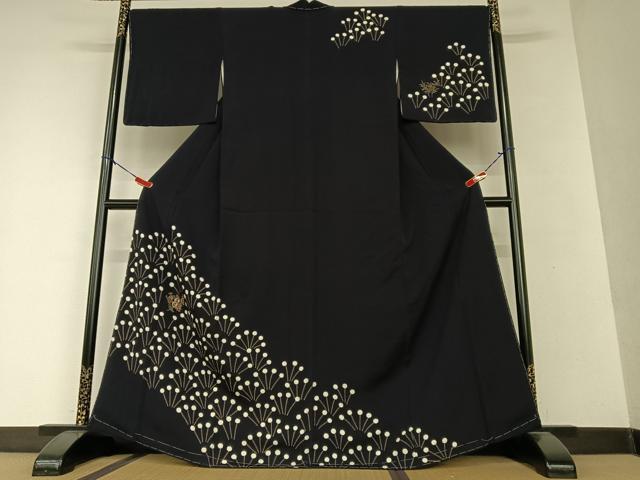 平和屋着物●訪問着　絞り　草花文　金彩　金糸　ますいわ屋扱い　正絹　逸品　未使用　AAAW9087zg