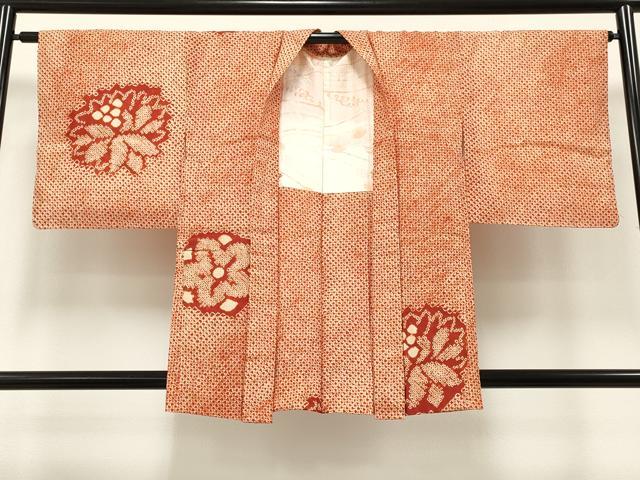 平和屋着物○江戸小紋 鮫小紋柄 黒地 正絹 逸品 AABC6063ph