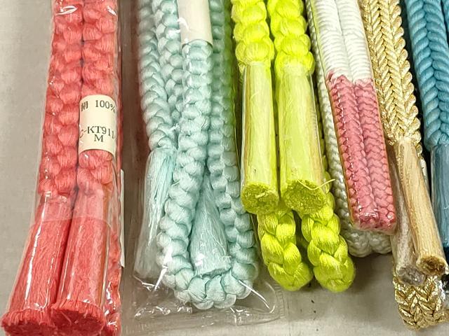 平和屋着物○和装小物 帯締め10本 観世組 手組紐 くみひも 金