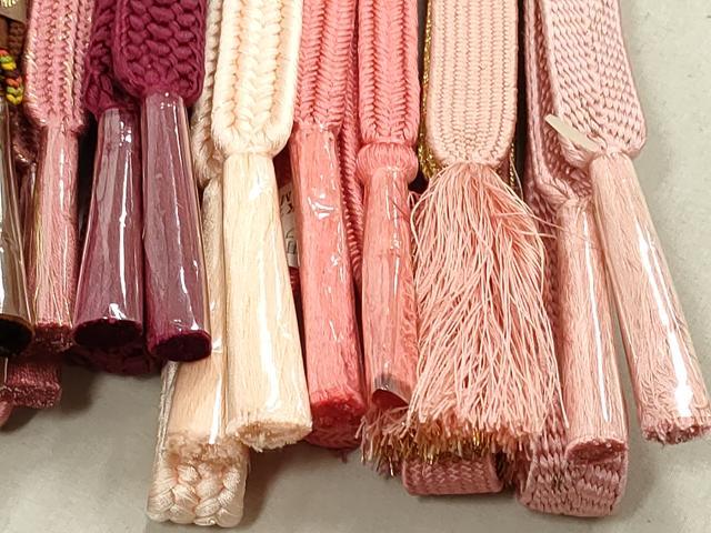 平和屋着物○和装小物 帯締め10本 高麗組 手組紐 金糸 逸品 未