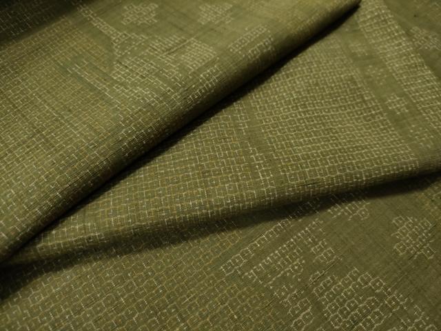 平和屋着物●結城紬　80亀甲　陶器吉祥文　正絹　逸品　CAAU1720yc