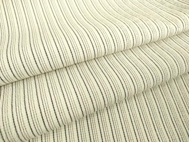 平和屋着物▽本塩沢　単衣　縞　正絹　逸品　DAAT9352az