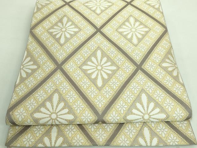 平和屋本店■最高級　人間国宝　北村武資　煌彩錦　六通柄袋帯　花菱紋　金糸　逸品　DZAA7202kh5