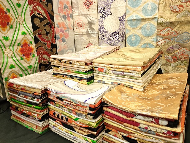 平和屋本店■袋帯 西陣 まとめて100点 鳳凰 鶴 孔雀 蝶 更紗 花柄 宝相華 金銀糸 など 着用可能多数 未使用品あり 全て正絹 se3388