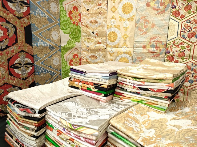 平和屋本店■袋帯 西陣 まとめて100点 向かい鳳凰 向かい鶴 向かい蝶 風景 更紗 花柄 宝相華 金銀糸 未使用品あり 全て正絹 se3403
