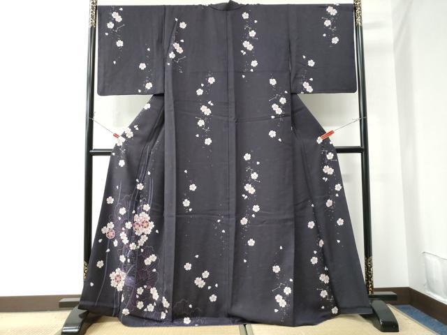 平和屋着物●訪問着　飛鶴舞花文　やまと金ラベル　正絹　逸品　CAAU2471yc