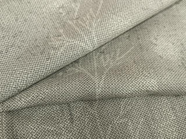 平和屋着物●お召　草木文　正絹　逸品　AAAX0682zg