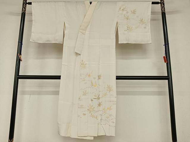 平和屋着物●長襦袢　無双仕立て　松竹梅雲重ね文　金彩　正絹　逸品　AAAX0712zg