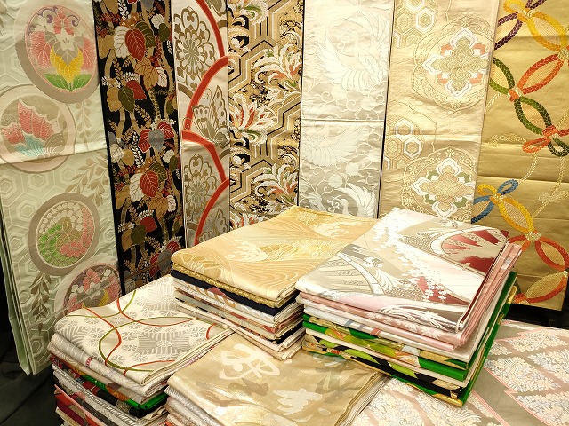 平和屋本店■袋帯 西陣 まとめて100点 鳳凰 鶴 蝶 更紗 花柄 七宝 宝相華 寿字 金銀糸 など 着用可能多数 未使用品有 全て正絹 se3412