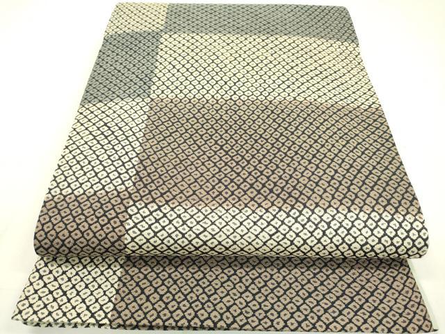 平和屋着物●全通柄袋帯　鹿の子文　正絹　逸品　DAAU9118fe