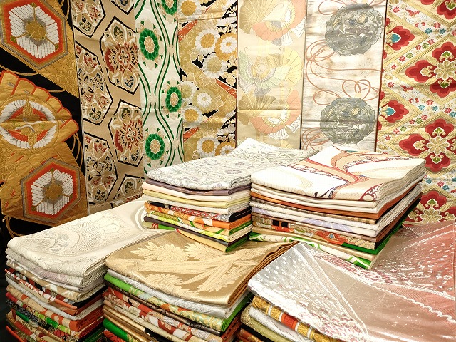 平和屋本店■袋帯 西陣 まとめて100点 向かい鶴 孔雀 人物 馬 蝶 花柄 宝相華 佐賀錦 服部織物 金銀糸 など 未使用品あり 全て正絹 se3420