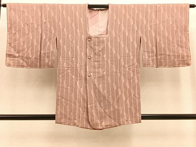 平和屋着物＃道行コート　短冊文　伽羅色　正絹　逸品　BAAU4689gt