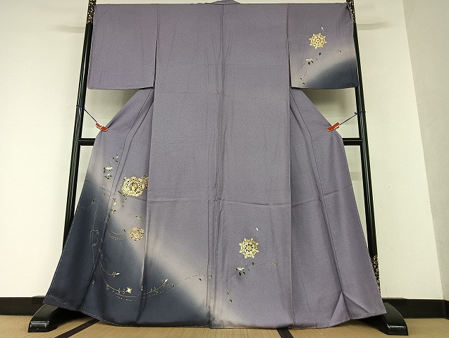 平和屋着物●訪問着　鳳凰花文　暈し染め　金彩　さが美扱い　正絹　逸品　未使用　AAAY0030zg