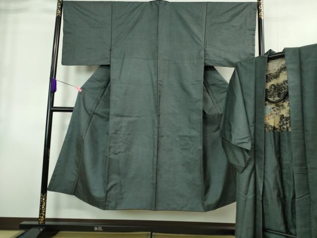 平和屋着物■極上　男性　本場大島紬　アンサンブル　長羽織　100亀甲　総詰め　逸品　DZAA8537kh5