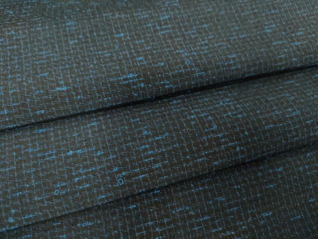 平和屋着物▽男性　紬　単衣　霞文　正絹　逸品　DAAT9930az