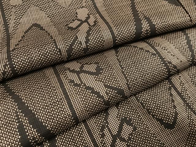 平和屋着物●本場大島紬　一元絣　草花間道　正絹　逸品　AAAY5976ph