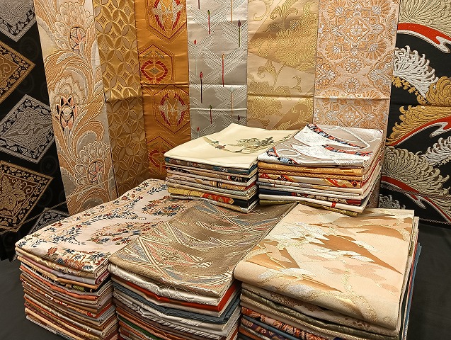 平和屋着物■袋帯 西陣 まとめて100点 向い鳳凰 向い鶴 向い尾長鳥 馬 人物 向い蝶 更紗 乱菊 花柄 七宝 未使用品あり 全て正絹 mmm930