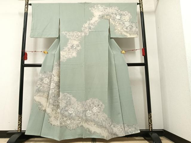 平和屋着物●訪問着　絞り　辻が花文　正絹　逸品　AAAY8665ph