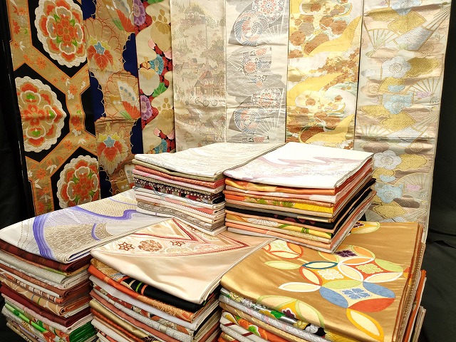 平和屋本店■袋帯 西陣 まとめて100点 鳳凰 鶴 人物 蝶 風景 花柄 七宝 宝相華 駒刺繍 佐賀錦 金銀糸 など 未使用品あり 全て正絹 se3496