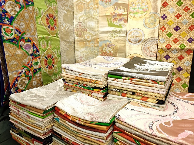 平和屋本店■袋帯 西陣 まとめて100点 鳳凰 向かい鶴 人物 向かい蝶 風景 花柄 七宝 宝相華 金銀糸 など 未使用品あり 全て正絹 se3494