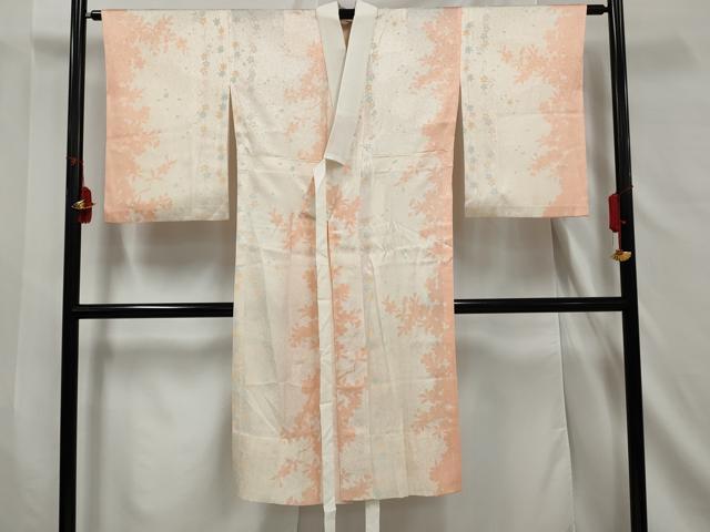 平和屋着物□上質な長襦袢 無双仕立て 草花文 三越扱い 正絹 逸品