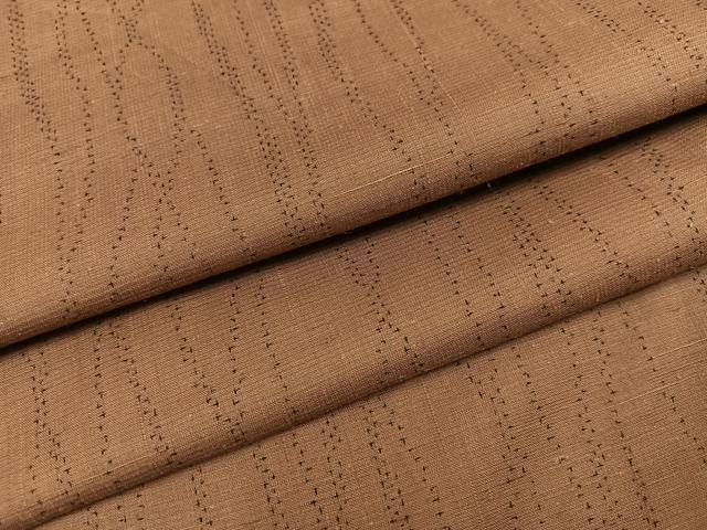 平和屋着物●上質な紬　よろけ縞　正絹　逸品　AAAZ0522ph