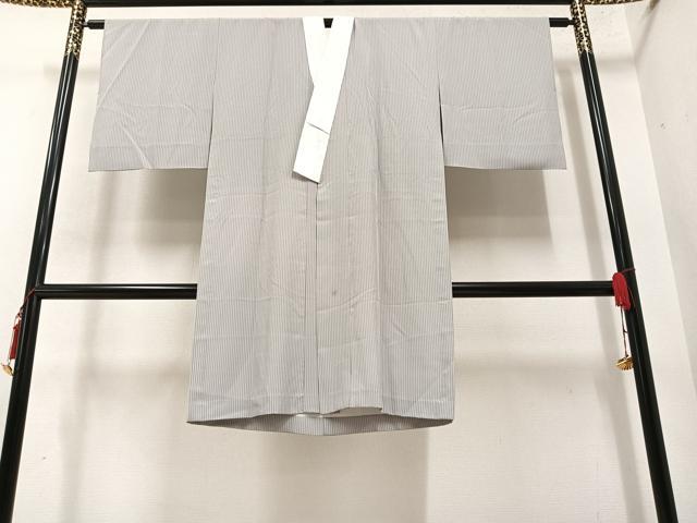 平和屋着物●長襦袢　単衣　縞　正絹　逸品　AAAZ0539ph