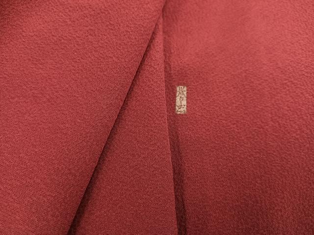 平和屋着物●銀座きしや　色無地　葡萄茶色　正絹　逸品　AAAZ0573ph